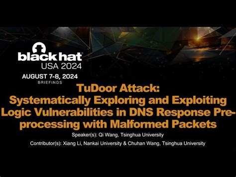 Free Video Tudoor Attack Systematically Exploring And Exploiting Logic Vulnerabilities In Dns