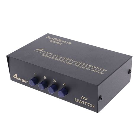 4 Port Input 1 Output Audio Video Av Rca Switch Switcher Selector Box New 2019 New Dinooz Estore