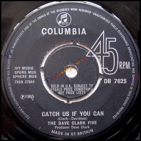 Totally Vinyl Records Clark Five The Dave Catch Us If You Can