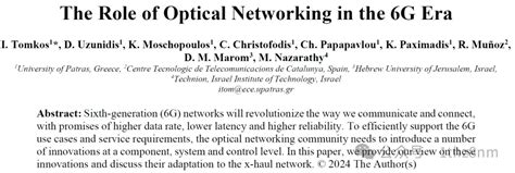 Ofc2024 6g时代下的光网络 知乎
