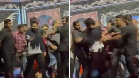 Fan Grabs Jr Ntr On Stage Actor Clicks Selfie With Him Watch