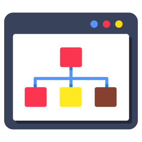 Web Sitemap Flowchart Flow Diagram Hierarchy Algorithm Icon Download On Iconfinder