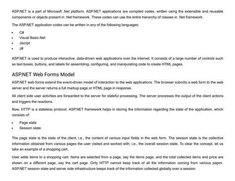 Solution Asp Net Quick Guide Studypool