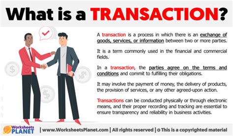 What Is A Transaction Definition Of Transaction
