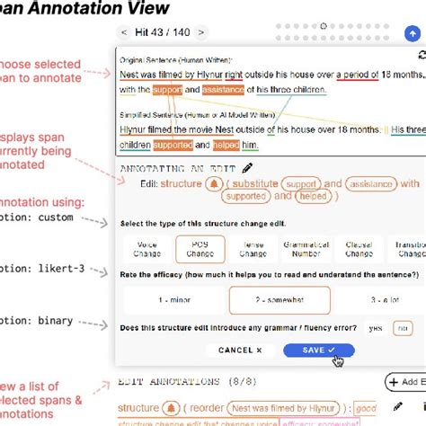 The Span Annotation Component Of Thresh Customized With The SALSA