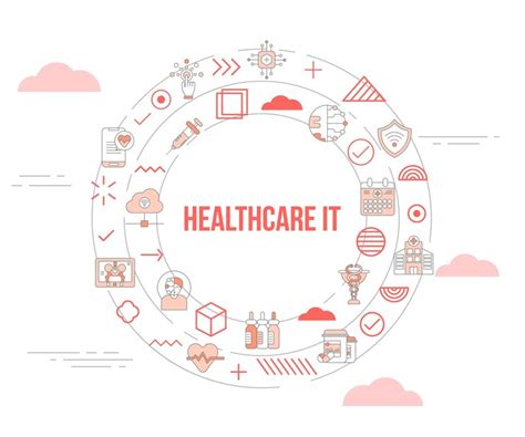 Premium Vector Healthcare It Technology Information Concept With Icon Set Template Banner And