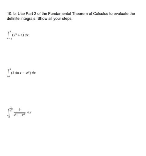 Solved A Use Part Of The Fundamental Theorem Of Chegg