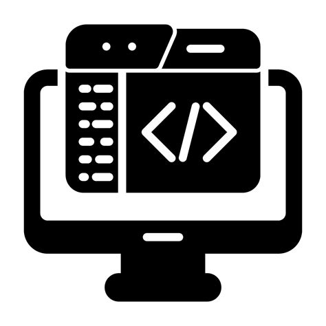 Code Editor Vector Icon Vector Art At Vecteezy