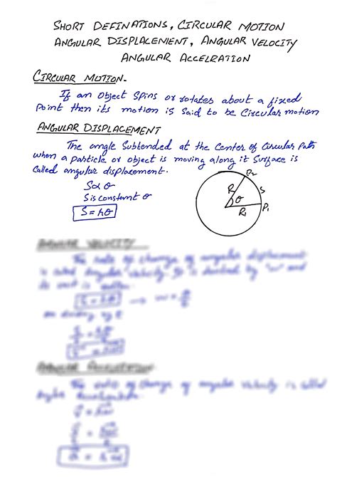 Angular Displacement Formula