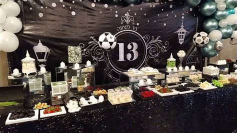 קומי קומי הפקות בר מצווה שולחנות מתוקים לבר מצווה 13 עיצוב בר מתוק בר מצווה שחור כסף ירוק