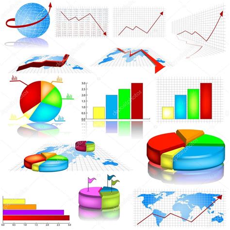 statistic graph illustrations — stock vector © stiven 25144641
