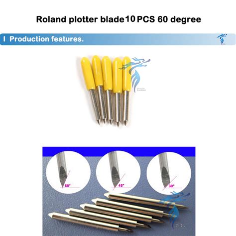 Roland 10pcs Cutting Plotter Vinyl Cutter Blade Knife 60 Degree Roland Blade Cutter For Cutting
