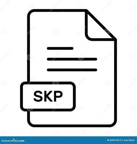 An Amazing Vector Icon Of Skp File Editable Design Stock Vector Illustration Of Paper Icon