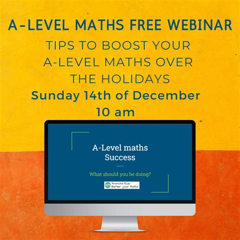 Holidays Webinar Helping You To Excel In Your A Level Maths
