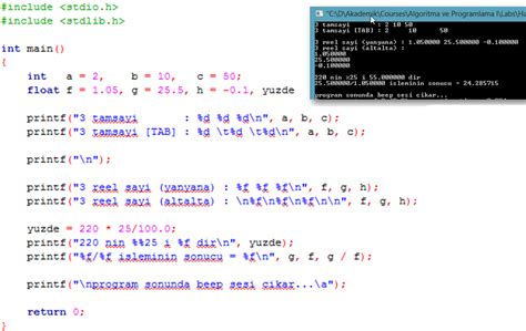 Yazılımcılar Dünyası printf ve scanf