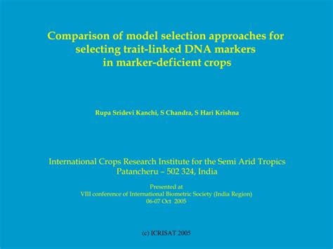 Pdf Comparison Of Model Selection Approaches For Selecting Trait Linked Dna Markers In Marker