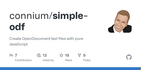 GitHub Connium Simple Odf Create OpenDocument Text Files With Pure JavaScript