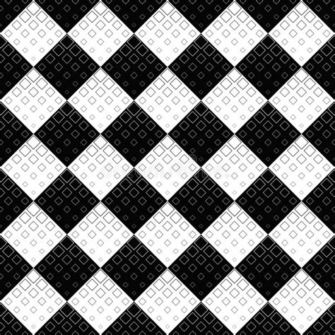 Monochrome Geometrical Seamless Diagonal Square Pattern Background Stock Vector Illustration