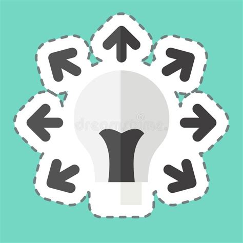 Sticker Line Cut Sharing Idea Related To Art And Media Symbol Stock Illustration Illustration