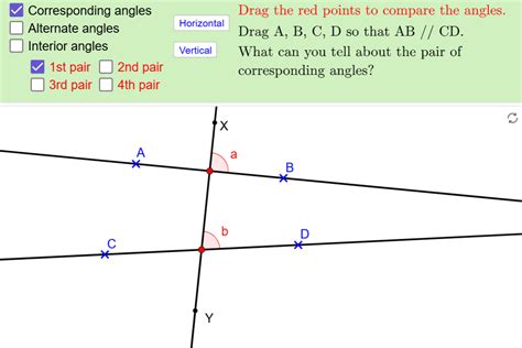 Exploring Angles Between Parallel Lines And Transversal Geogebra