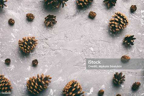 컬러 배경에 최소한의 창조적 인 원뿔 프레임 배열 패턴 플랫 레이 상단 보기 복사 공간이 있는 크리스마스 배경 0명에 대한 스톡 사진 및 기타 이미지 Istock