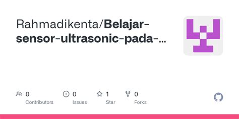 github rahmadikenta belajar sensor ultrasonic pada arduino