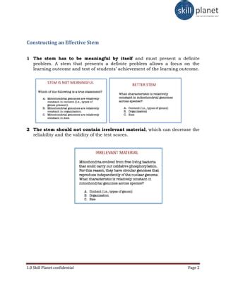 Guidelines To Prepare MCQs PDF