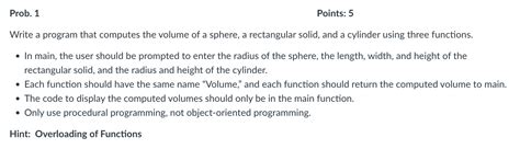 Solved Prob 1 Points 5 Write A Program That Computes The