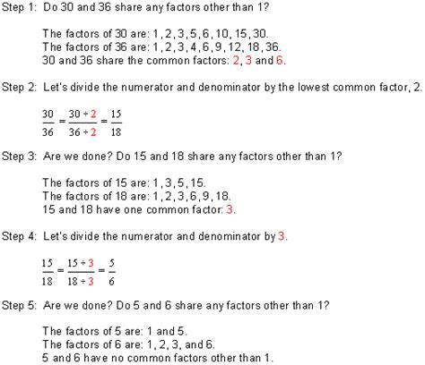 Simplifying Fractions