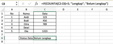 Kombinasi Rumus Excel IF Dengan COUNTA Apa Fungsinya