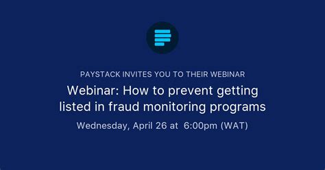 Paystack On Linkedin Webinar How To Prevent Your Business From Getting Flagged In Fraud