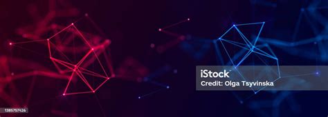 디지털 기술 배경 네트워크 연결 점 및 선입니다 프리젠 테이션 디자인에 대한 미래지향적 인 배경 3d 테크놀로지에 대한 스톡 사진 및 기타 이미지 Istock