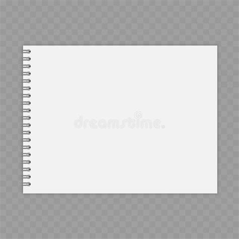 Blank White Spiral Notebook Mockup Wire Bound Pad Template Vector