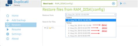 Add A Brief Description To The Backup Versions Features Duplicati