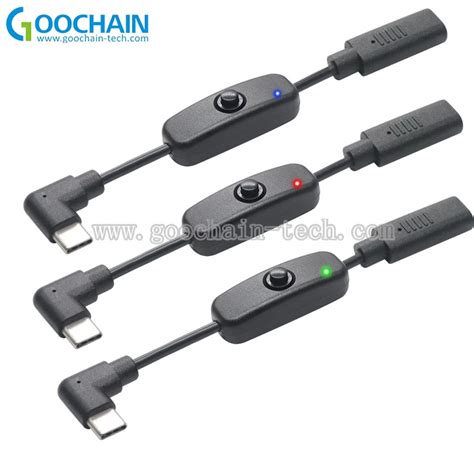 On Off Switch USB C Male To USB C Female Extension Cable Manufacturer