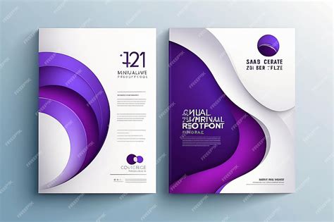 Premium Photo Abstract Curve Shape On Blue Purple And White Color Background A4 Size Book