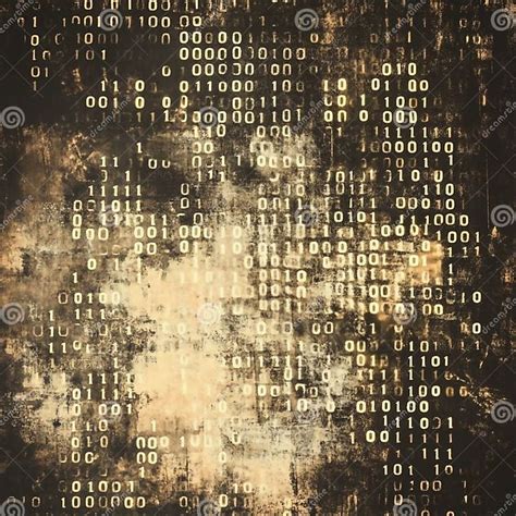 Abstract Digital Themed Background Featuring Cascading Binary Code And