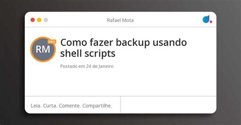 Como Fazer Backup Usando Shell Scripts