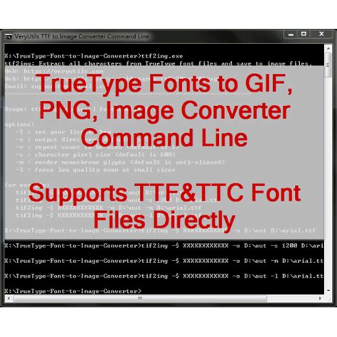 Truetype Font To Image Converter Command Line Software Can Be Used To