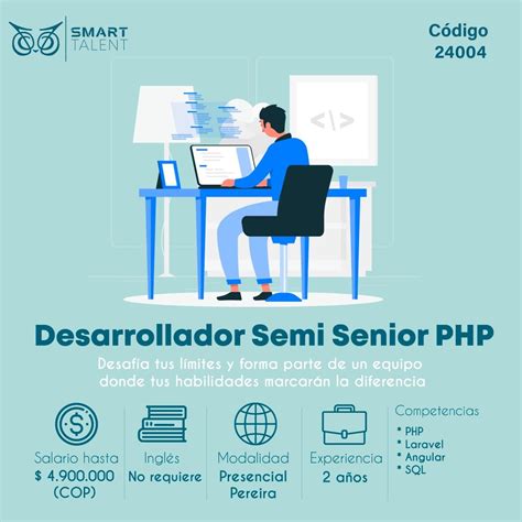 Desarrollador Php Php Laravel Angular Soap Rest Sql Salario Santiago Vélez Robledo