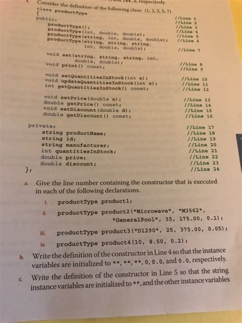 C Consider The Definition Of The Following Class 123 57 Clasa