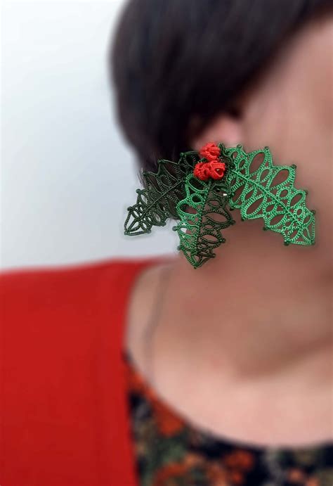 Christmas Holly Tatting Pattern Fairylace Tatting Pattern For Christmas