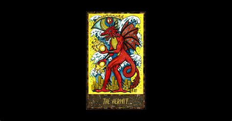The Hermit Magic Gate Tarot Card Design Tarot Sticker Teepublic