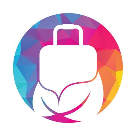Premium Vector Leaf With Suitcase Logo Design Concept Vector
