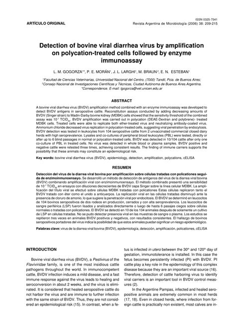 Pdf Detection Of Bovine Viral Diarrhea Virus By Amplification On