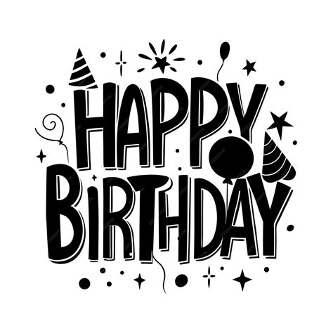 Bithday Lettering Vector Premium Ai Generated Vector