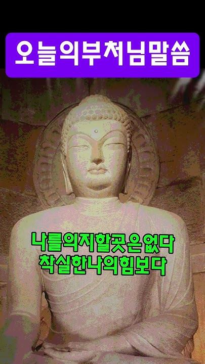 오늘의부처님말씀 법구경 명언 자기수행 마음의소리로쓰는글 좋은글 Youtube