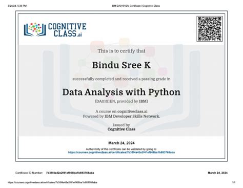 Ibm Certificate Pdf