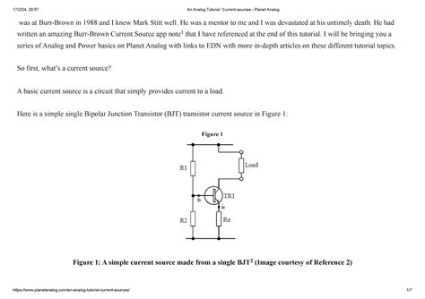 An Analog Tutorial Current Sources Planet Analog Was At Burr Brown