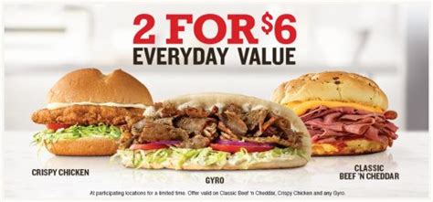 Arbys Expands 2 For 6 Deal With Traditional Greek Gyro Fast Food